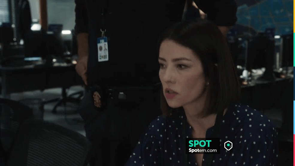 Gérard Darel Pol­ka Dot Shirt worn by Elise Taylor (Vedette Lim) as ...