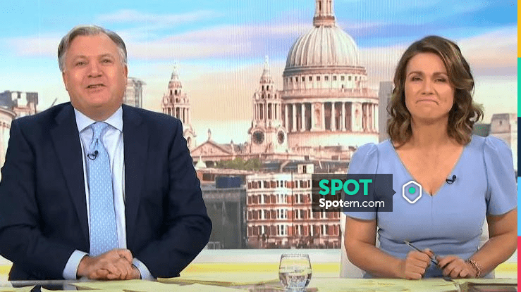 LK Bennett Rebecca Crepe Shift Dress worn by Susanna Reid as seen in ...