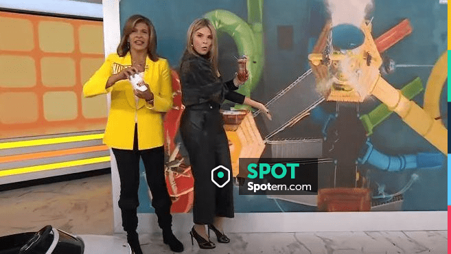 Veronica Beard Agee Wide-Leg Leather Pants worn by Jenna Bush Hager as ...