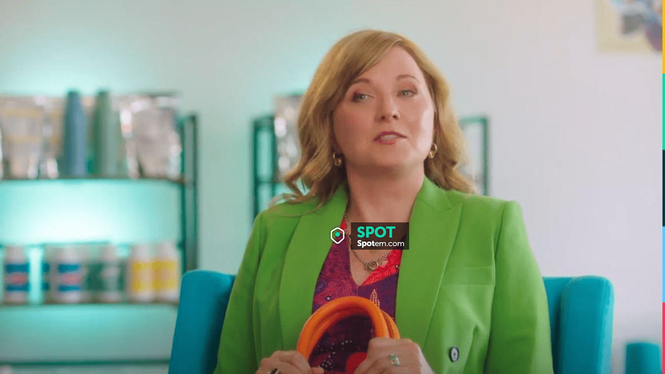 Zara Green Blazer worn by Alexa Crowe (Lucy Lawless) as seen in My Life ...