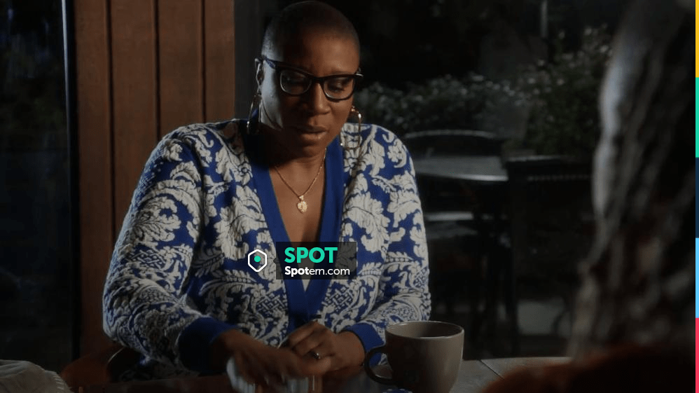 Alice + Olivia Bradford Jacquard Knit Cardigan worn by Henrietta 'Hen ...