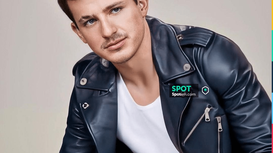 Motorcycle Leather Jacket worn by Charlie Puth for a photoshoot | Spotern