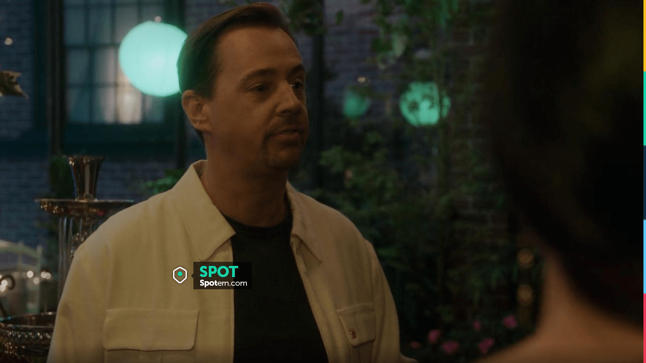 Chaqueta utilitaria de algodón y lino Agnona usada por Timothy McGee ...