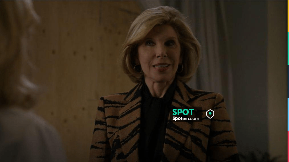 Baum Und Pferdgarten Tiger Stripe Blazer worn by Diane Lockhart ...