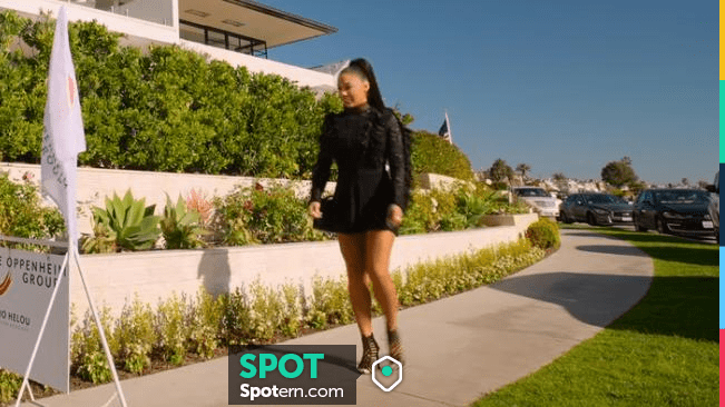 Rebellious Fashion Madeline Black Suede Lace Up Heels worn by Kayla ...