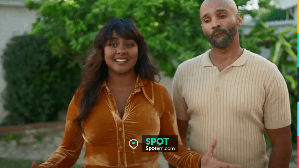 Urban Outfitters Nellie Ruched Velvet Shirt Dress In Orange worn by ...