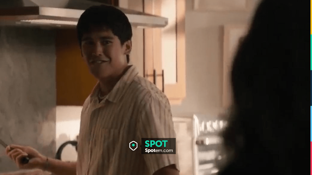 Quiksilver Ox­ford Lines Shirt worn by Alex Tennant (Kian Talan) as ...