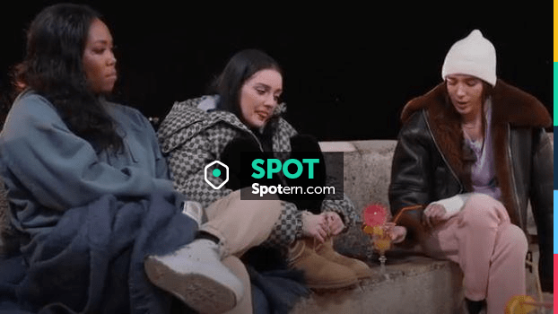 Misbhv Mono­gram-Print Cropped Puffer Jacket worn by Victoria Zito as ...