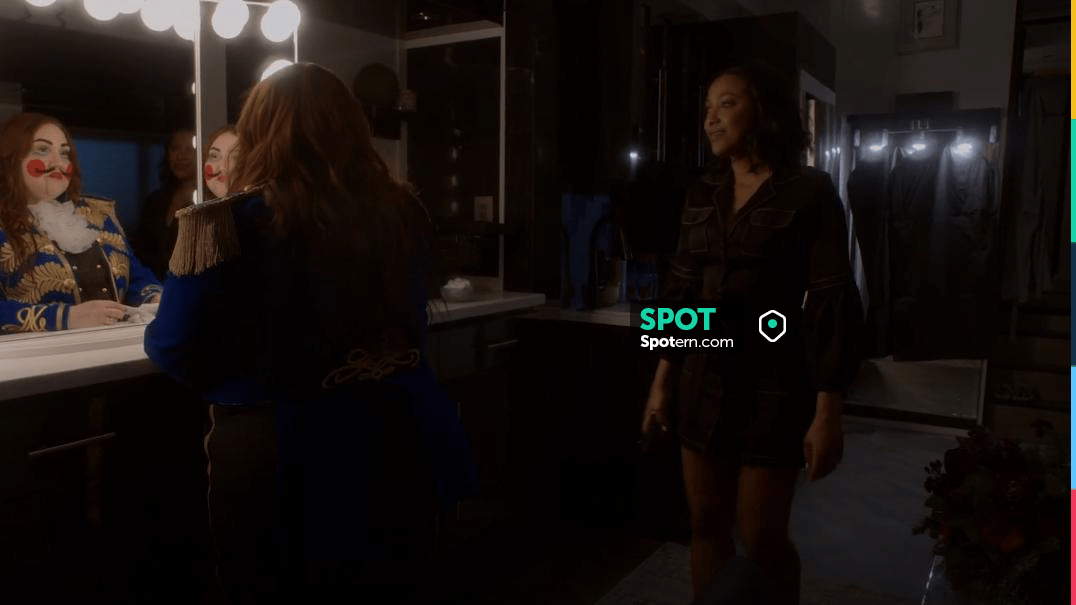 Alexis Cazla Satin Shirt Dress worn by Kayla Taylor-Roman (Meagan ...