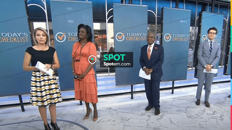 Maje Radjinette Layered Satin Dress worn by Angela Lamb as seen in ...