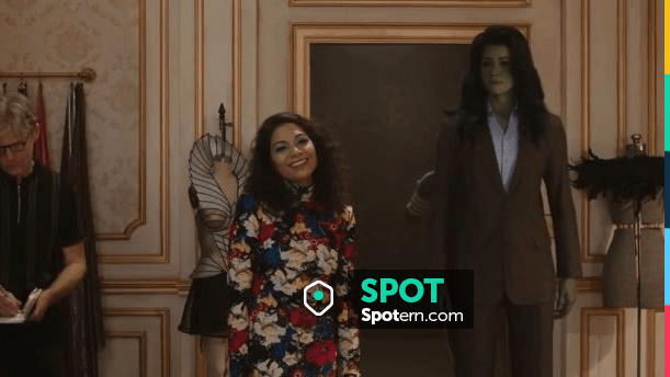 Versace x Ssense Flo­ral Turtle­neck Dress worn by Nikki Ramos (Ginger ...