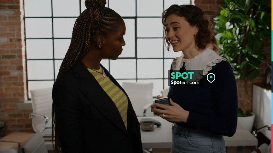 Sandro Sivane Pilgrim Collar Sweater worn by Audrey Corsa as seen in ...