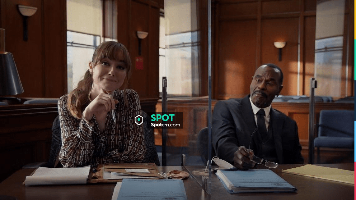 INC International Concepts Tie Front Chain Printed Midi Dress worn by ...