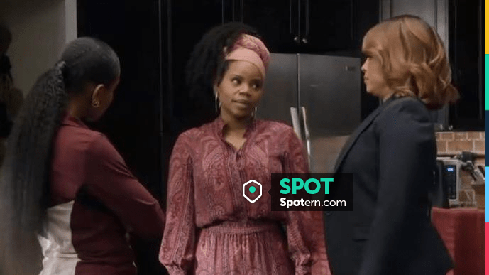 Kobi Halperin Heni Paisley Silk Blouse worn by Amara Patterson (Kelly ...