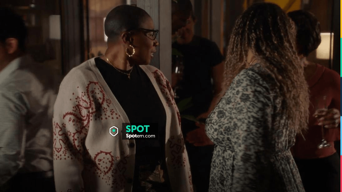 Rhude Intarsia Knit Cardigan worn by Henrietta 'Hen' Wilson (Aisha ...