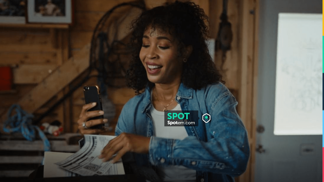 Lauren Ralph Lauren Paint Splatter Point Collar Long Sleeve Button worn ...