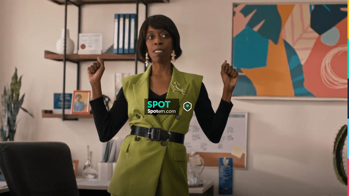 Zara Green Sleeveless Blazer worn by Marla (Lisa Codrington) as seen in ...