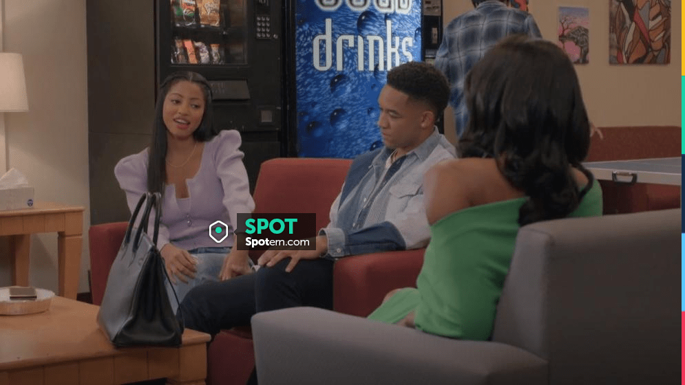 Jonathan Simkhai Iggy Recycled Rib Puff Sleeve Zip Cardigan worn by ...