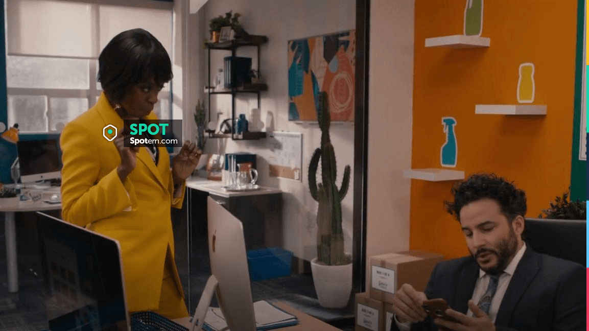 Zara Yellow Blazer worn by Marla (Lisa Codrington) as seen in Children ...