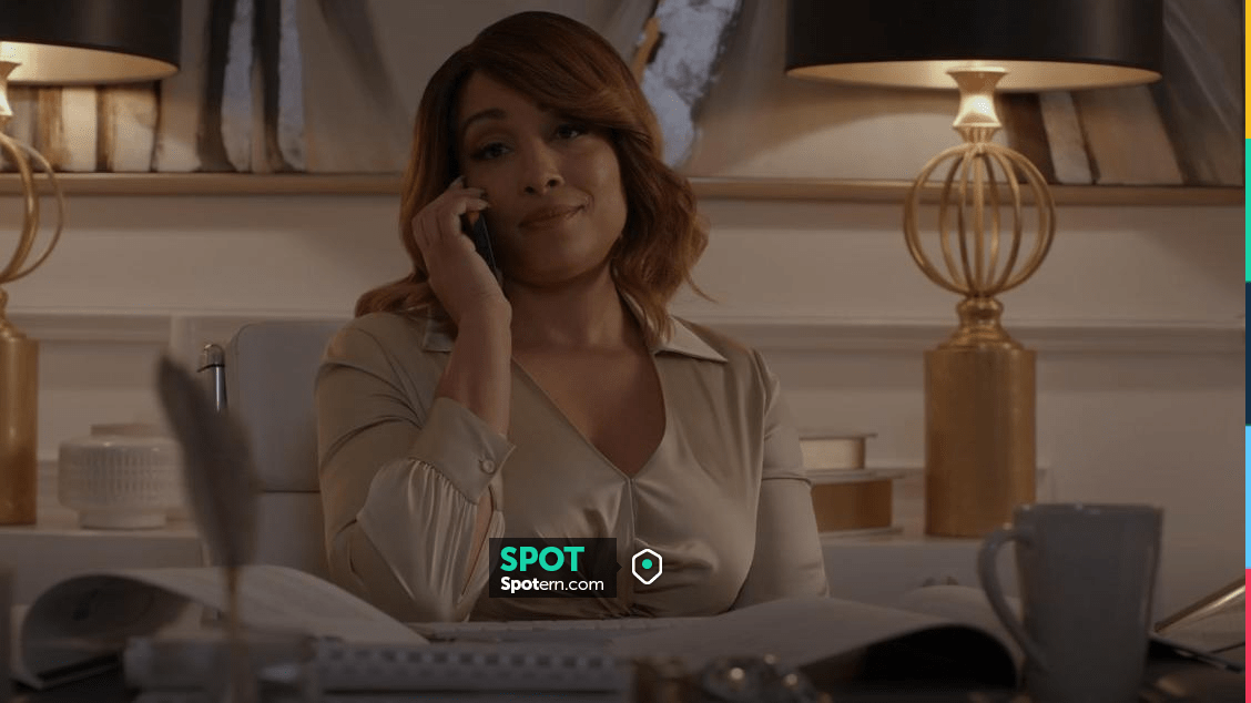 Theory Ruched Shirtdress worn by Amara Patterson (Kelly Jenrette) as ...