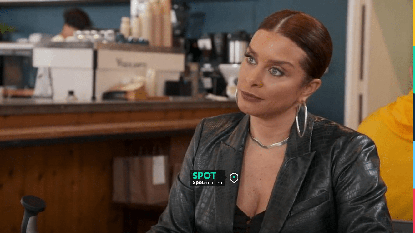 Veronica Beard Gail Faux Leather Jacket worn by Robyn Dixon as seen in ...