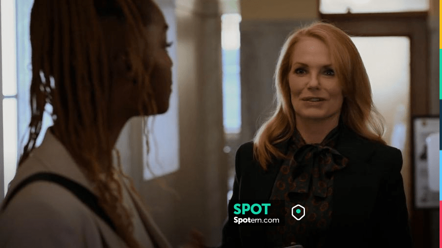 Rag & Bone Tie Neck Blouse worn by Lisa Benner (Marg Helgenberger) as ...