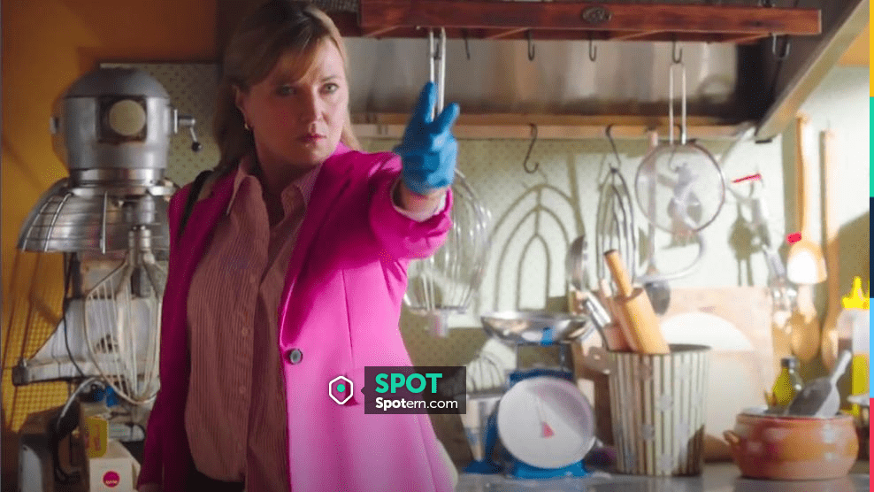 Zara Pink Tailored Blazer worn by Alexa Crowe (Lucy Lawless) as seen in ...