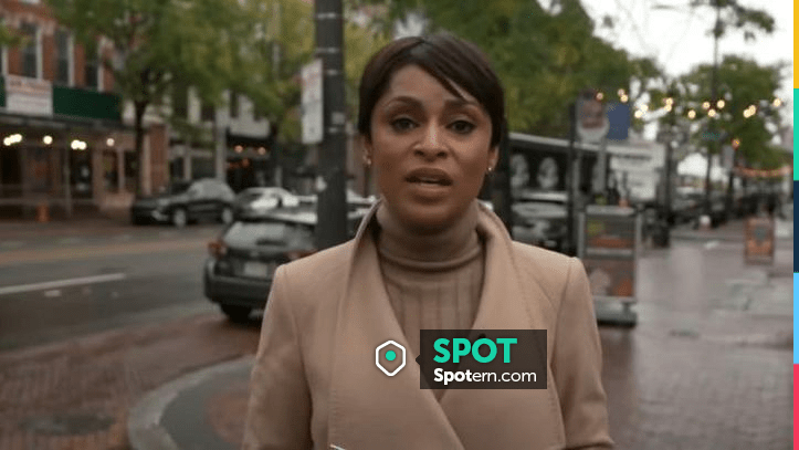 Manteau Ted Baker Rosess porté par Jericka Duncan vu dans CBS Mornings ...