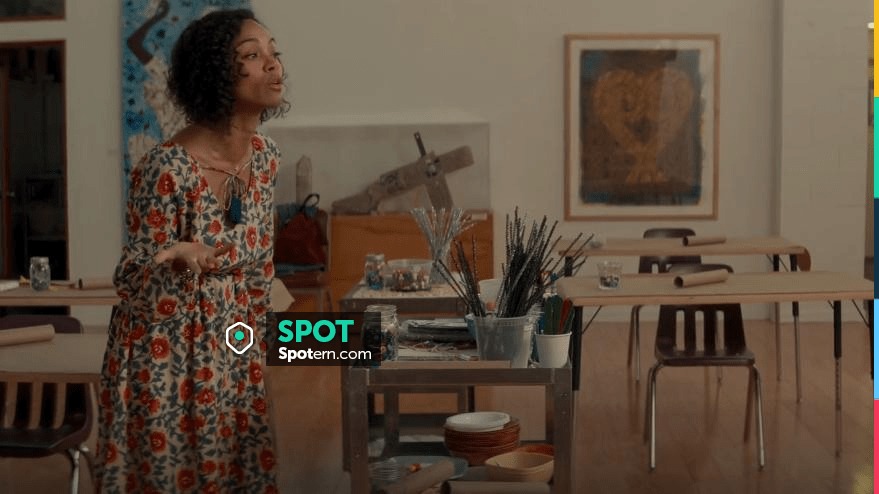 Roller Rabbit Rosetone Olaya Dress worn by Amy Wheeler (Zoe Saldana) as ...