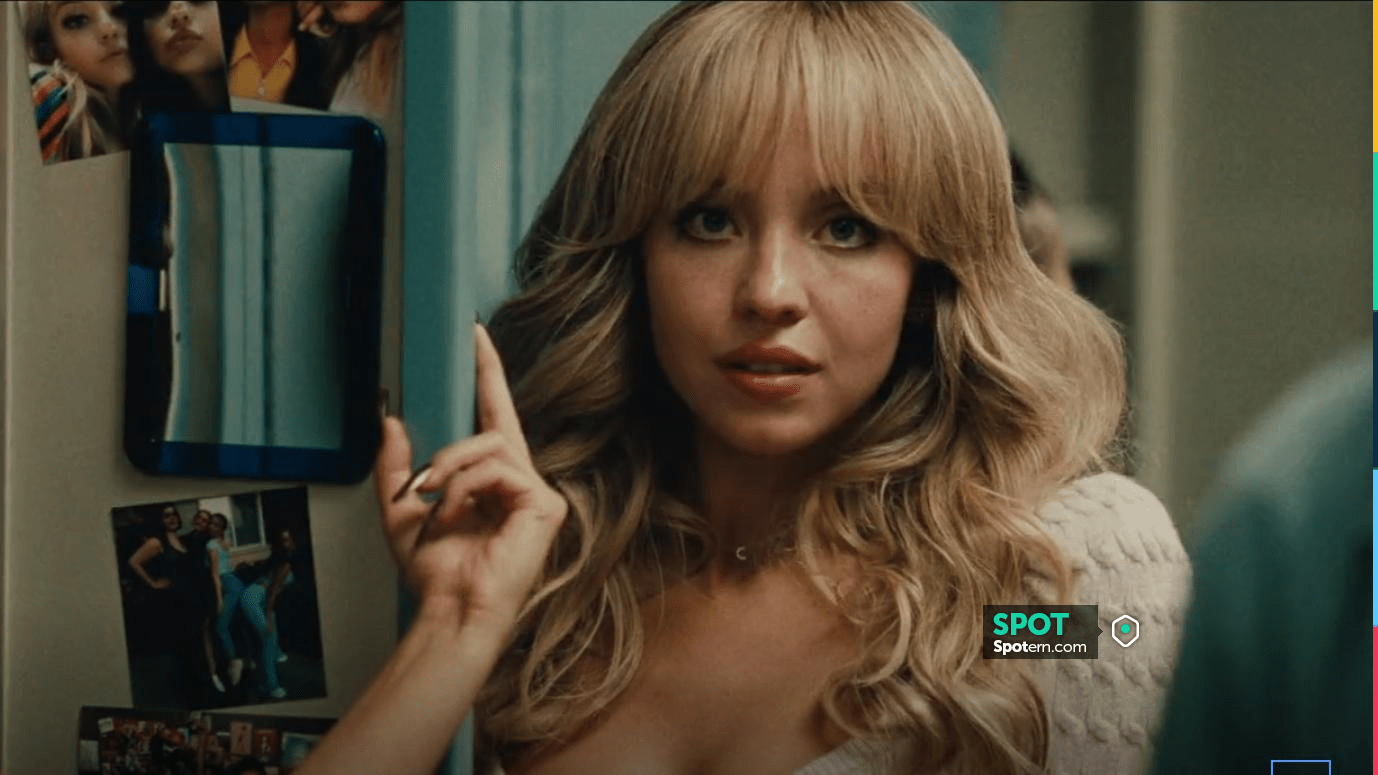 LPA Soren Cropped Sweater worn by Cassie Howard (Sydney Sweeney) as ...