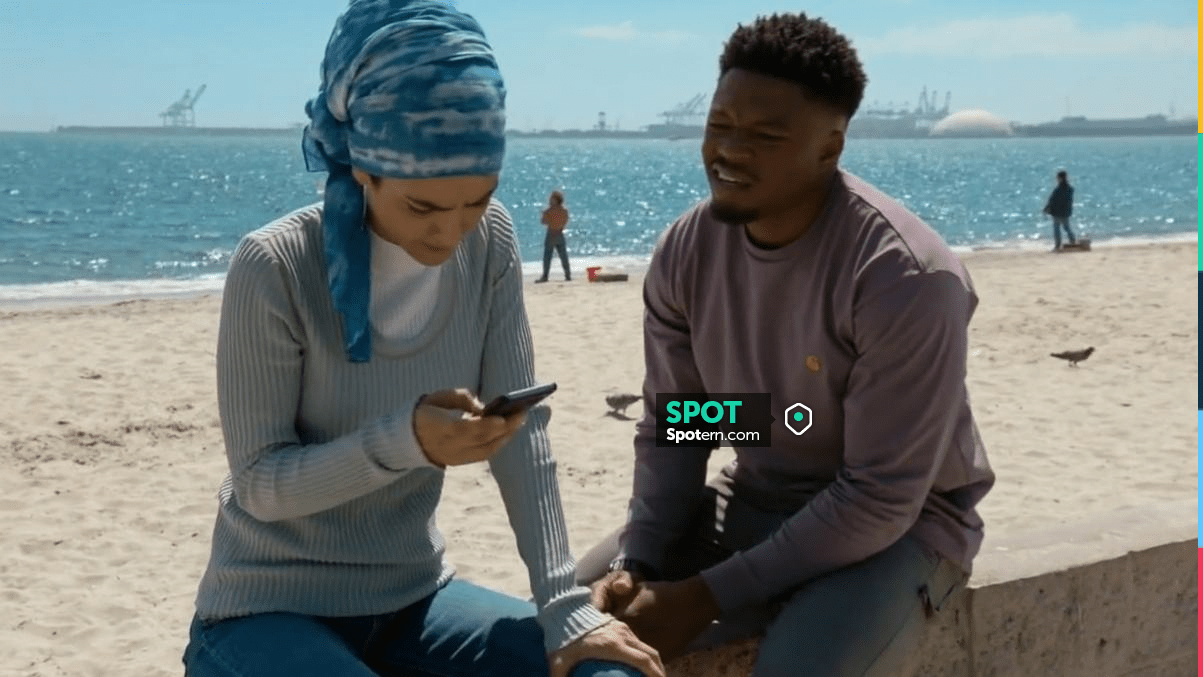 Carhartt Wip Long Sleeve Chase Tee Misty Thistle worn by Devin Rountree ...