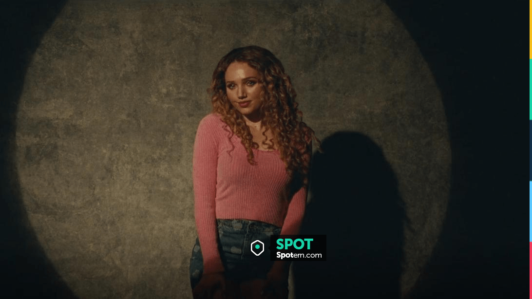 Minga London Heart Print Denim Mini Skirt worn by Halle as seen in ...