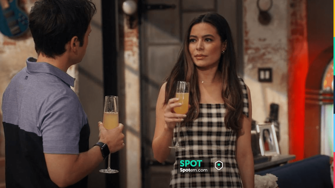 Alice + Olivia Maryann Tie Shoul­der Dress worn by Carly Shay (Miranda ...