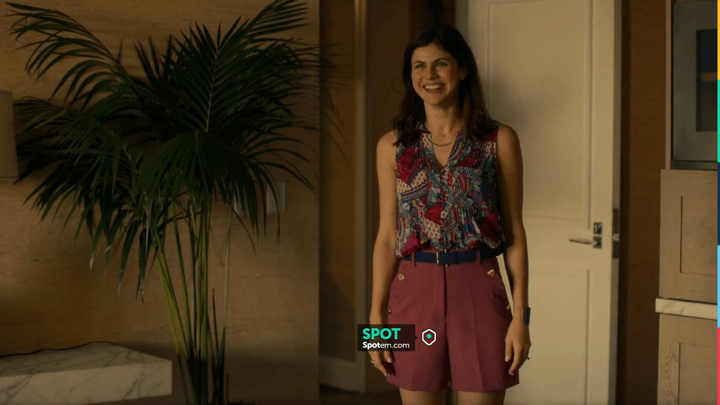 Zara Bermuda Shorts worn by Rachel Patton (Alexandra Daddario) as seen ...