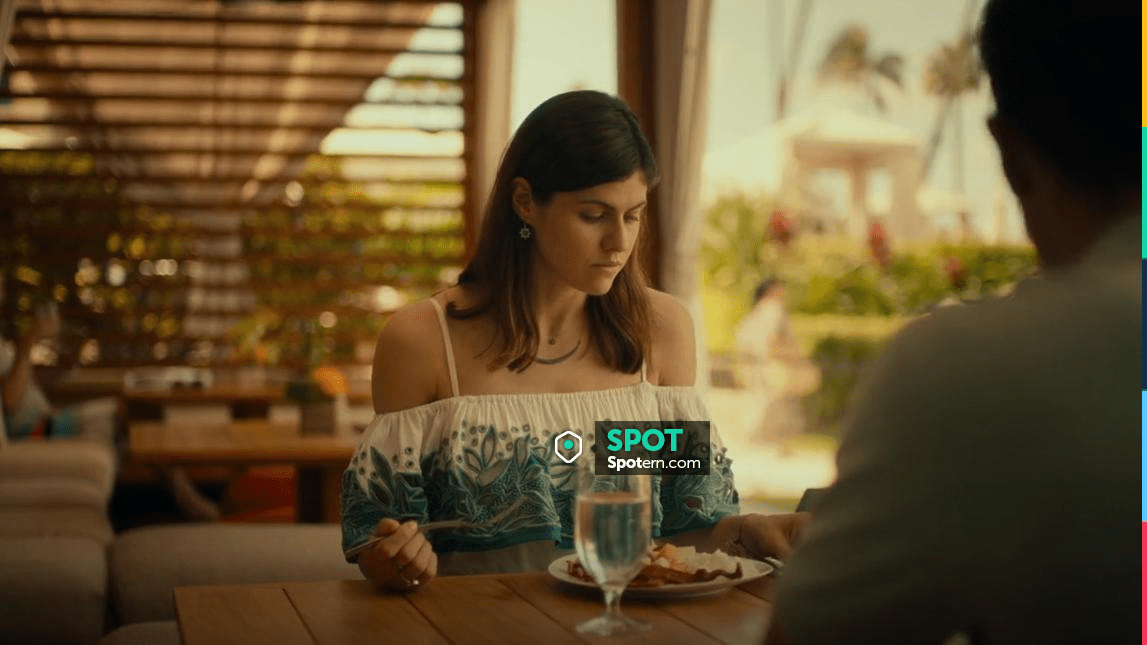 Mara Hoffman Leaf Embroidered Romper worn by Rachel Patton (Alexandra ...