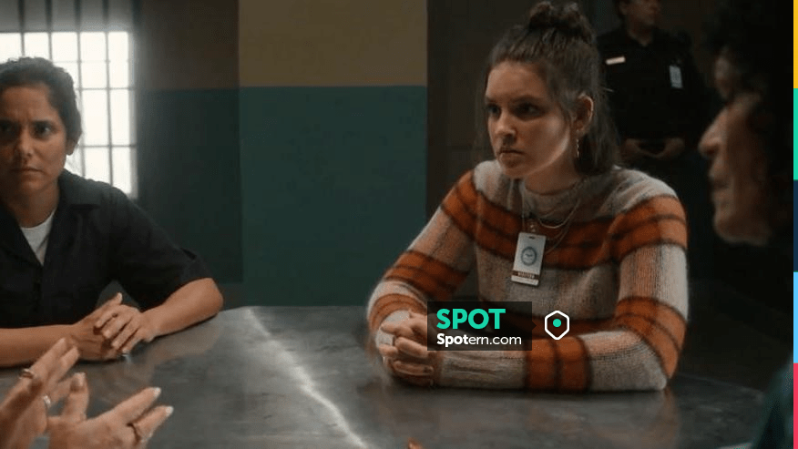 Acne Studios Check Mo­hair-Mix Knit worn by Allison (Madeline Wise) as ...