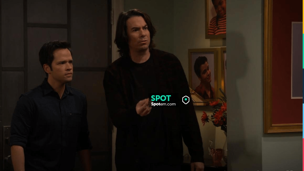 John Varvatos Distressed Jacquard Cardigan Suéter usado por Spencer ...