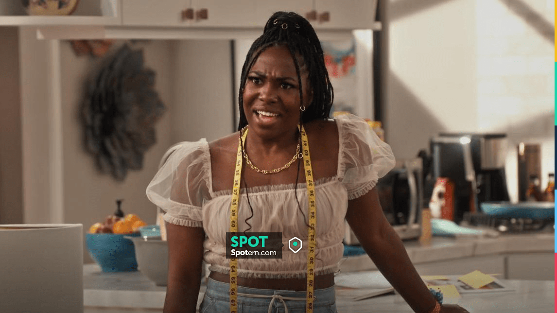 Alice + Olivia Ashlyn Top worn by Harper (Laci Mosley) as seen in ...