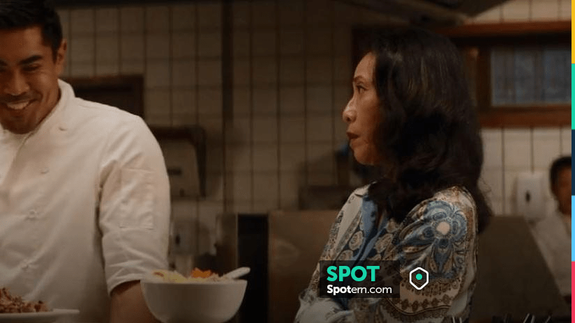 Camisa estampada Zara Flowing usada por Mei-Li Shen (Kheng Hua Tan ...