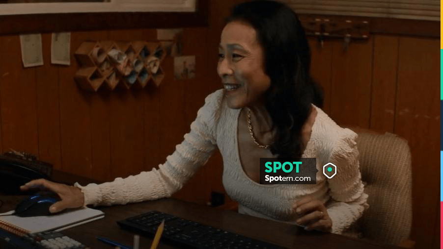 Frame Smocked Knit Cropped Top worn by Mei-Li Shen (Kheng Hua Tan) as ...