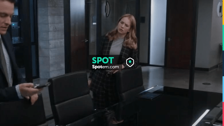 AKRIS PUNTO Window Check Crepe Blazer worn by Laura Stensen (Britt ...