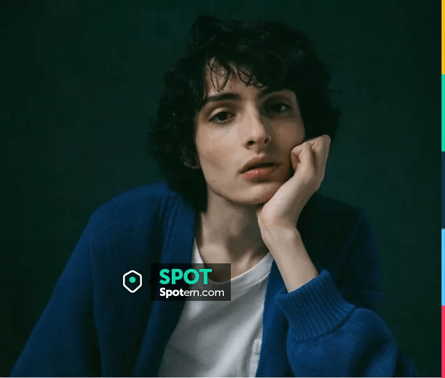Blue cardigan worn by Finn Wolfhard on the Instagram account of ...