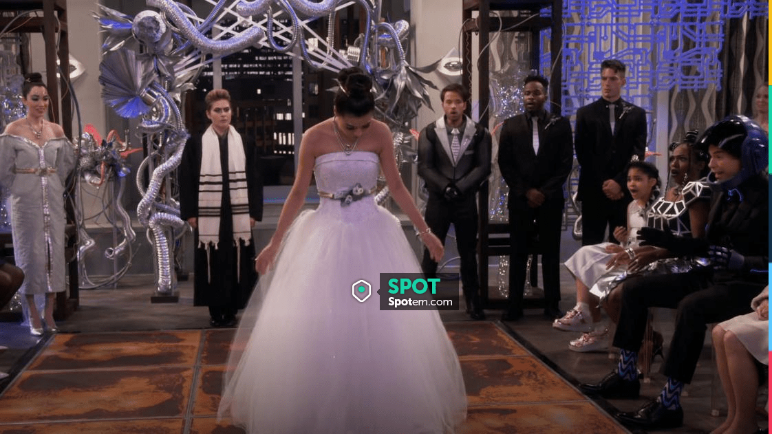 Davids Bridal Tulle Wedding Dress with Beaded Satin Bodice worn by ...