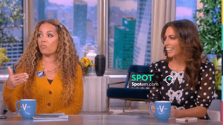 Saloni Jamie Robe courte à pois en soie portée par Alyssa Farah vue ...