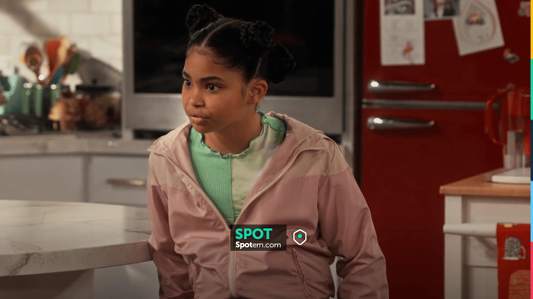 Forever 21 Kids Pink Color BLock Windbreaker worn by Millicent (Jaidyn ...