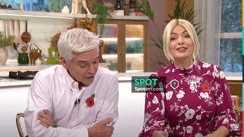 Robe Midi Ghost London Molly Crepe portée par Holly Willoughby comme on ...