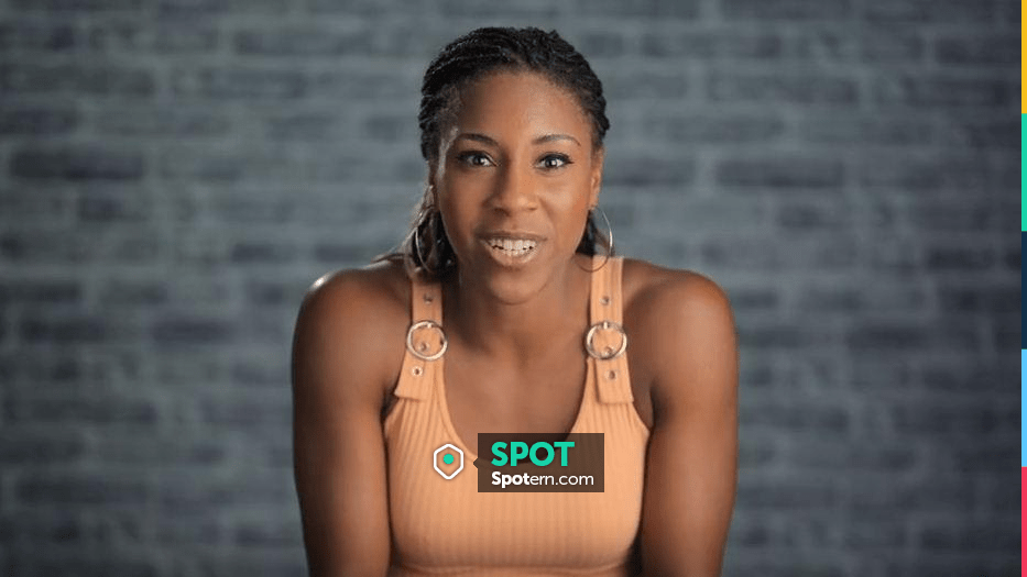 Bella Seamless Buckle Crop Top worn by Kesi Neblett as seen in The Mole ...