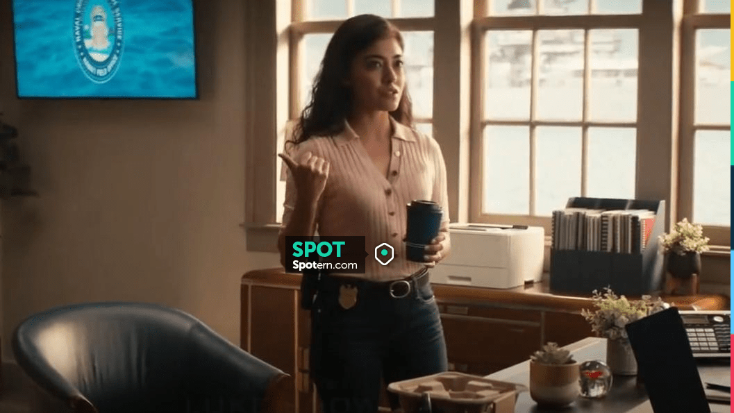 White House Black Market Cashmere-Blend Button Polo worn by Lucy Tara ...