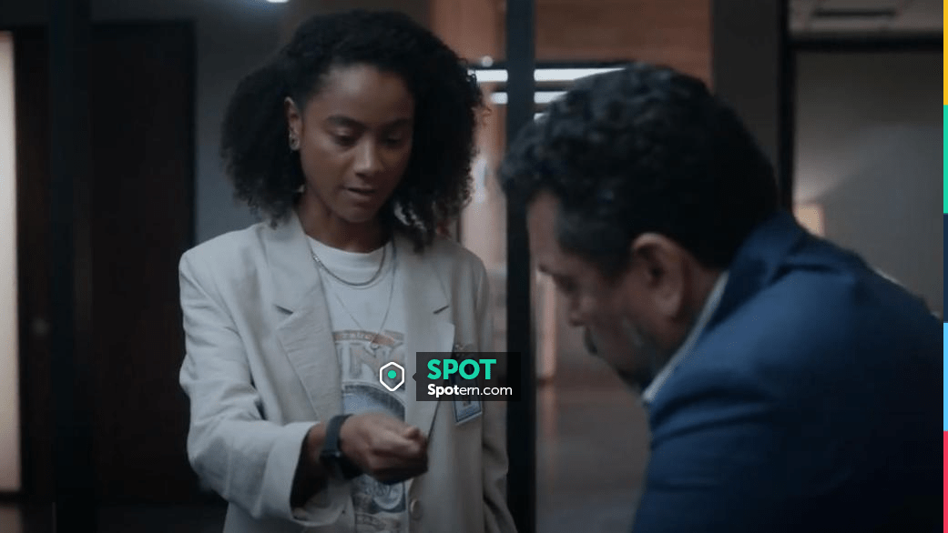 Anine Bing Lili Tee Biker worn by Elena Flores (Michelle Nuñez) as seen ...