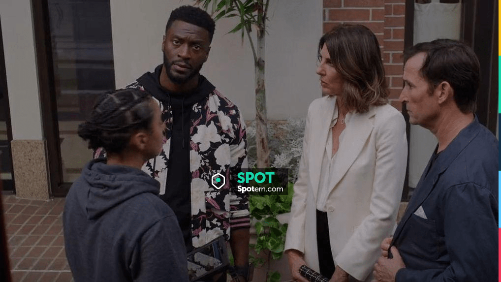 INC International Concepts Flo­ral jack­et worn by Alec Hardison (Aldis ...